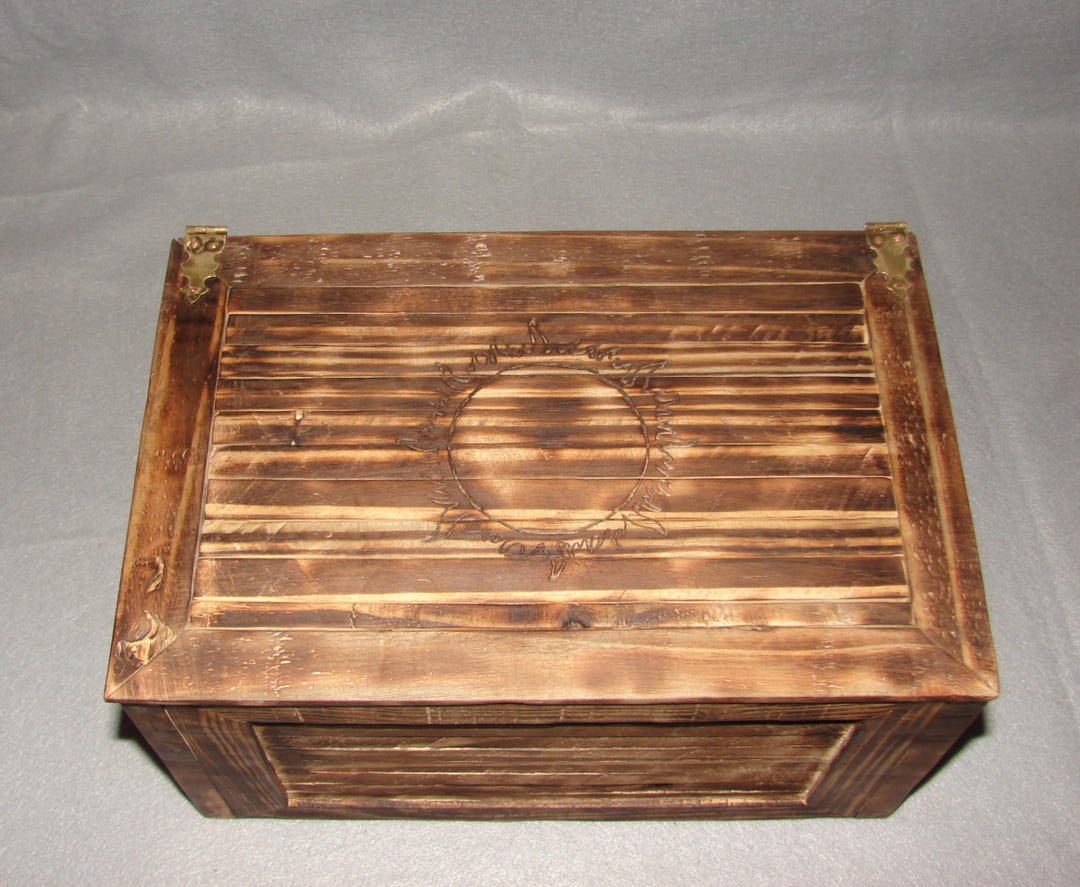 Wooden Box, Box With Engraving, Crate, Box and Lid, Antiqued Box - Etsy