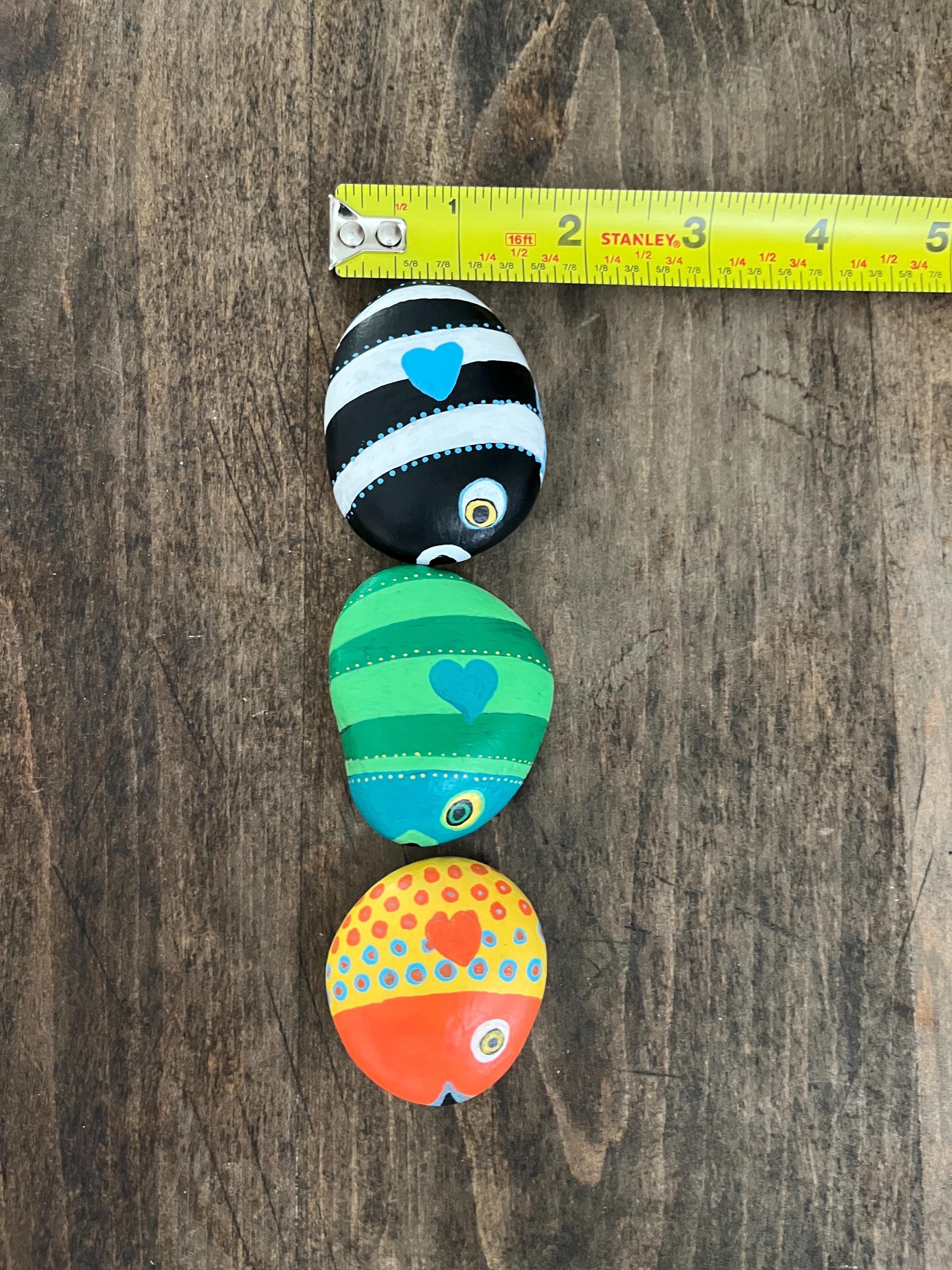 Fish Painted Rocks, (set of 3) Fishtank Decor, Home Decor, Painted ...