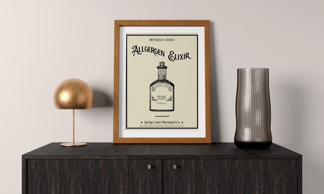 ACOTAR Spring Court Allergen Elixir Print | Digital Downloadable Art ...