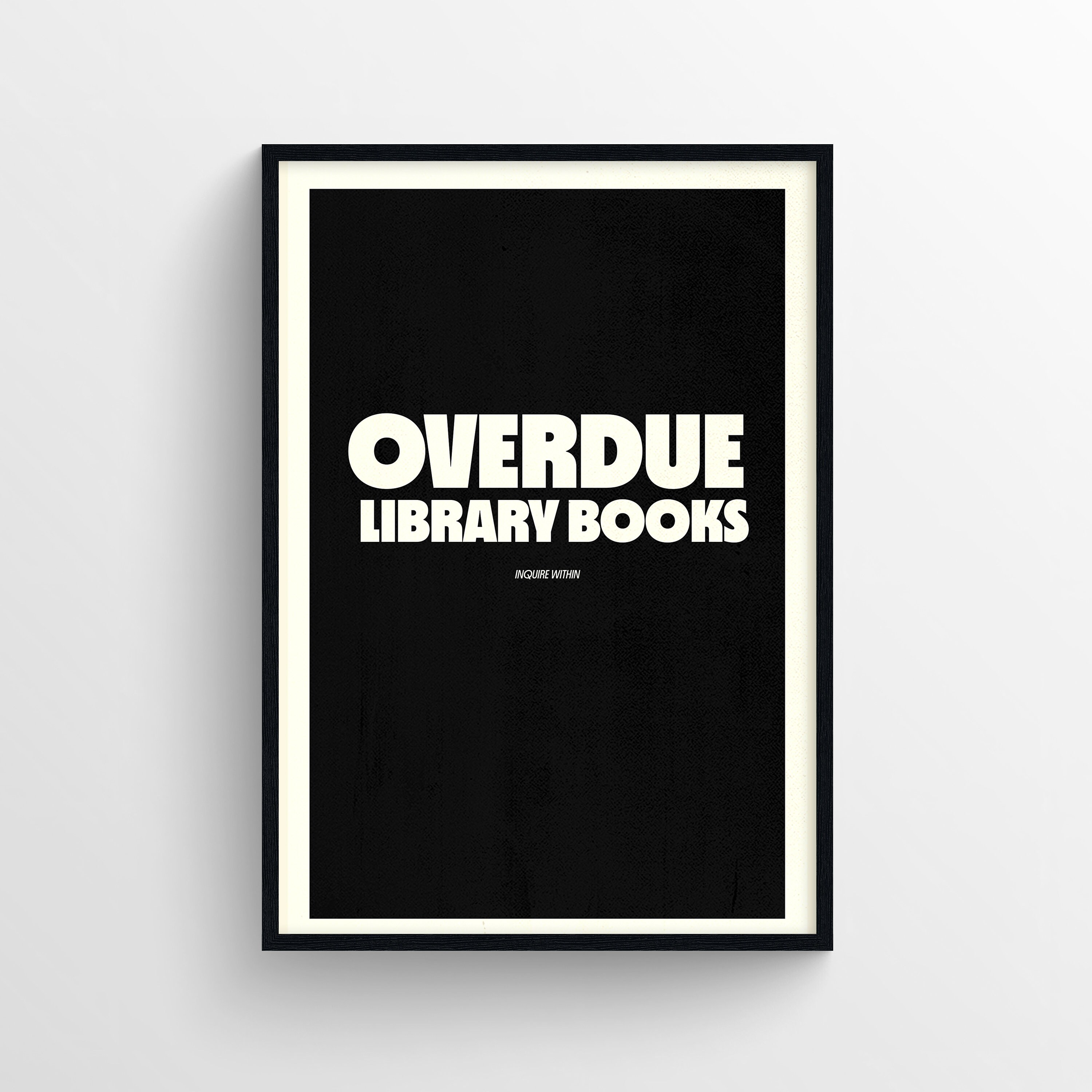 Overdue Library Books Help Wanted Literary Art Print Booktok Digital ...