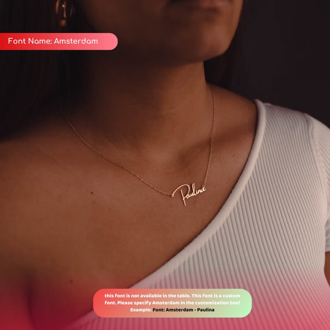 Personalized 14K Gold Name Necklace Custom Necklace Dainty - Etsy