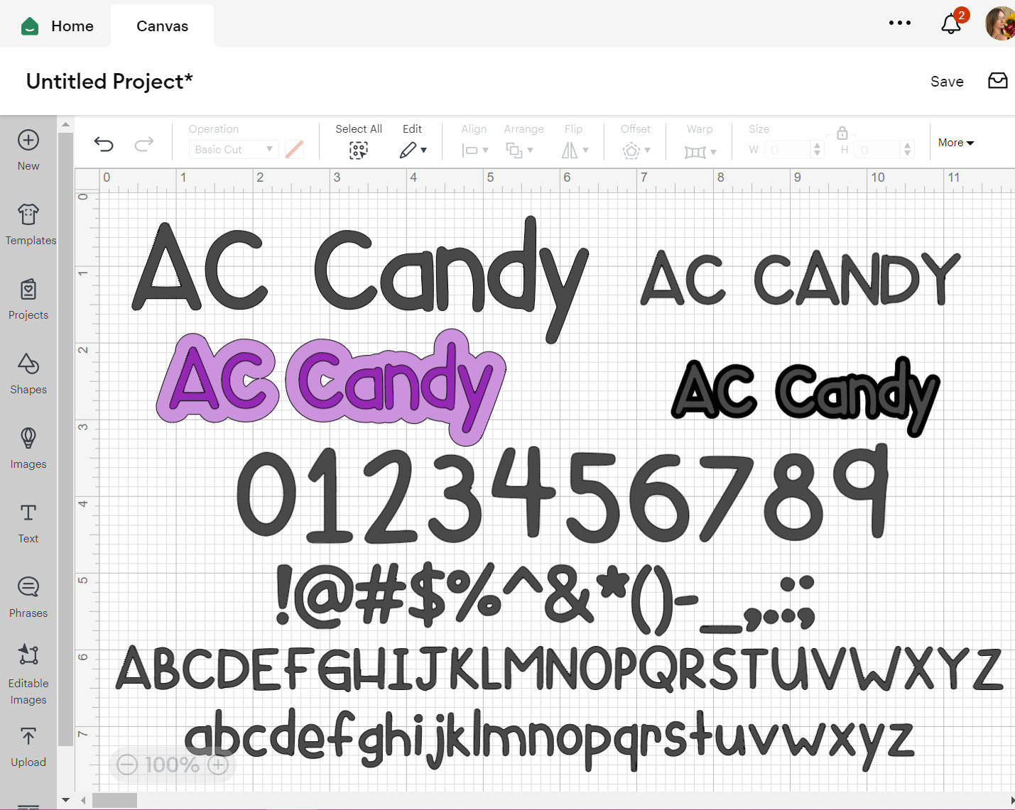 AC CANDY - Cute Font, Cricut Fonts, Fonts for Crafters, Procreate Fonts ...