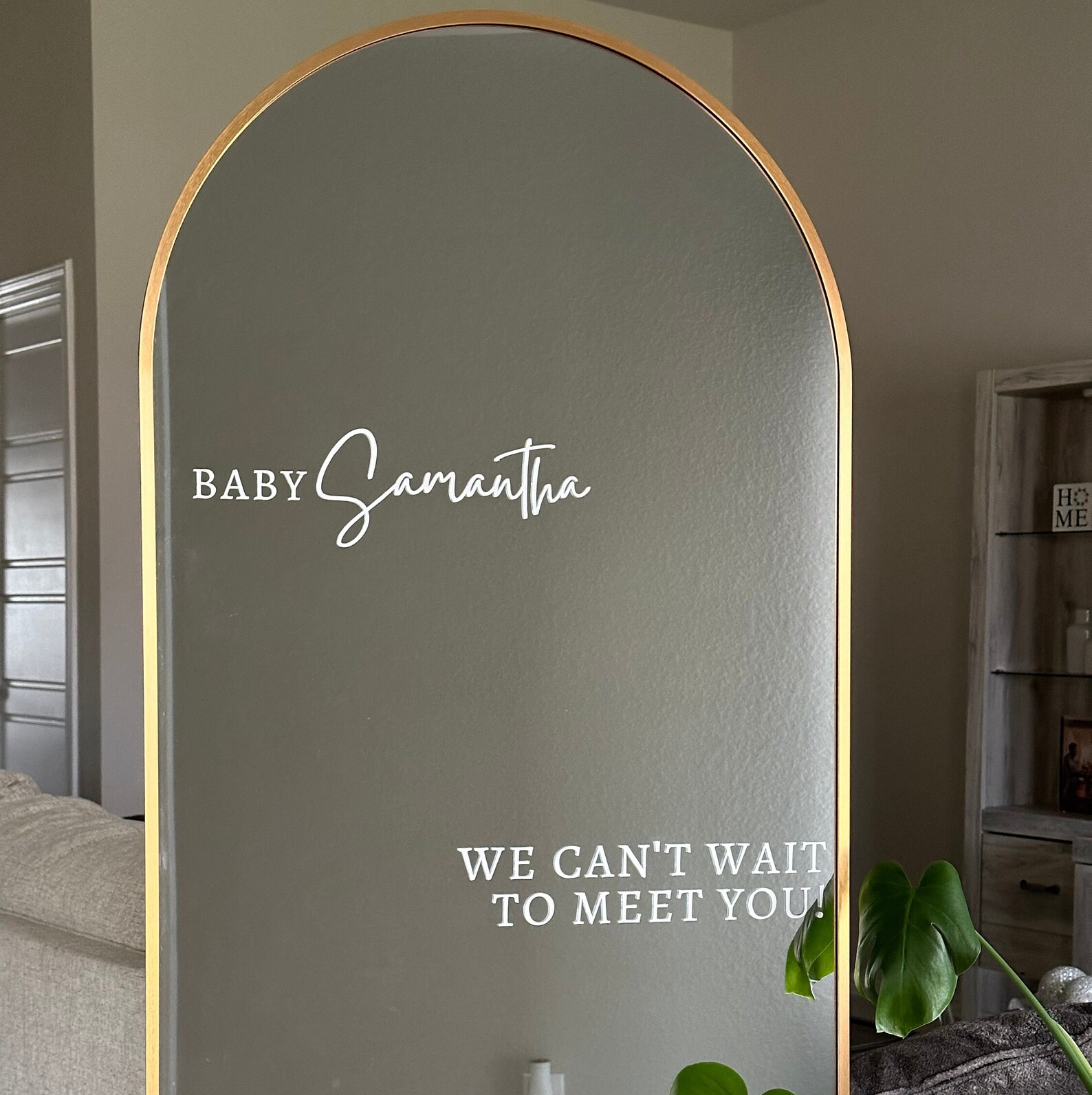 Mirror Baby Shower Decal | Personalized Baby Shower Sticker, Baby ...