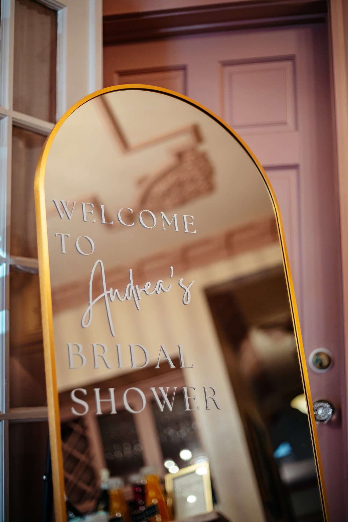 Mirror Bridal Shower Decal Personalized Wedding Sticker, Wedding Mirror ...