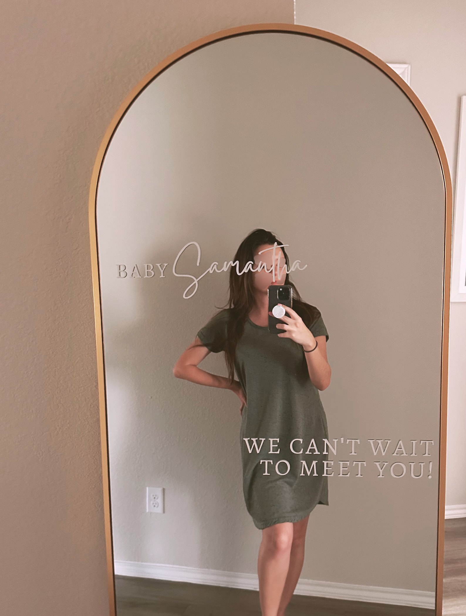 Mirror Baby Shower Decal | Personalized Baby Shower Sticker, Baby ...