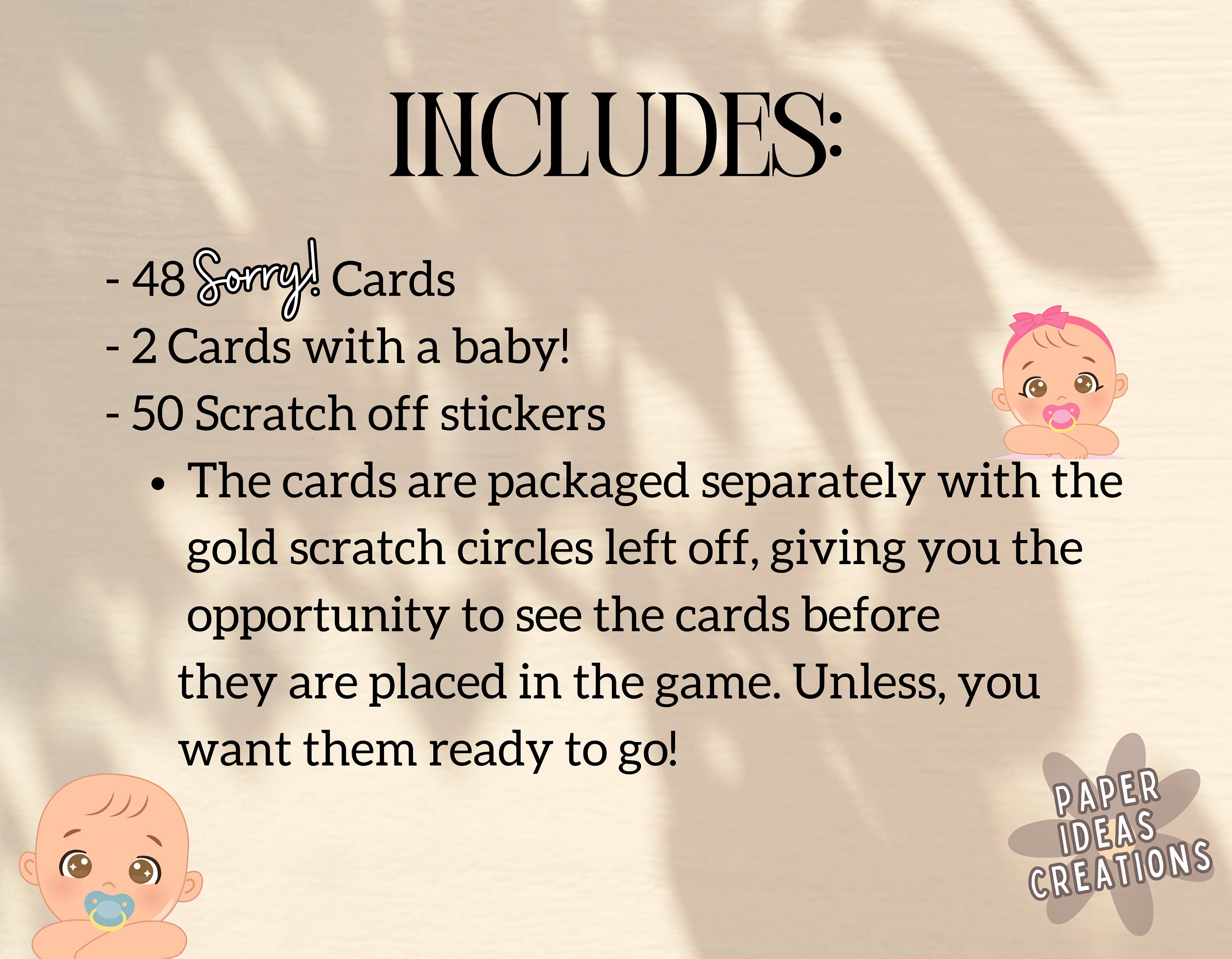 Find the Baby Scratch off Game for Baby Shower - Etsy