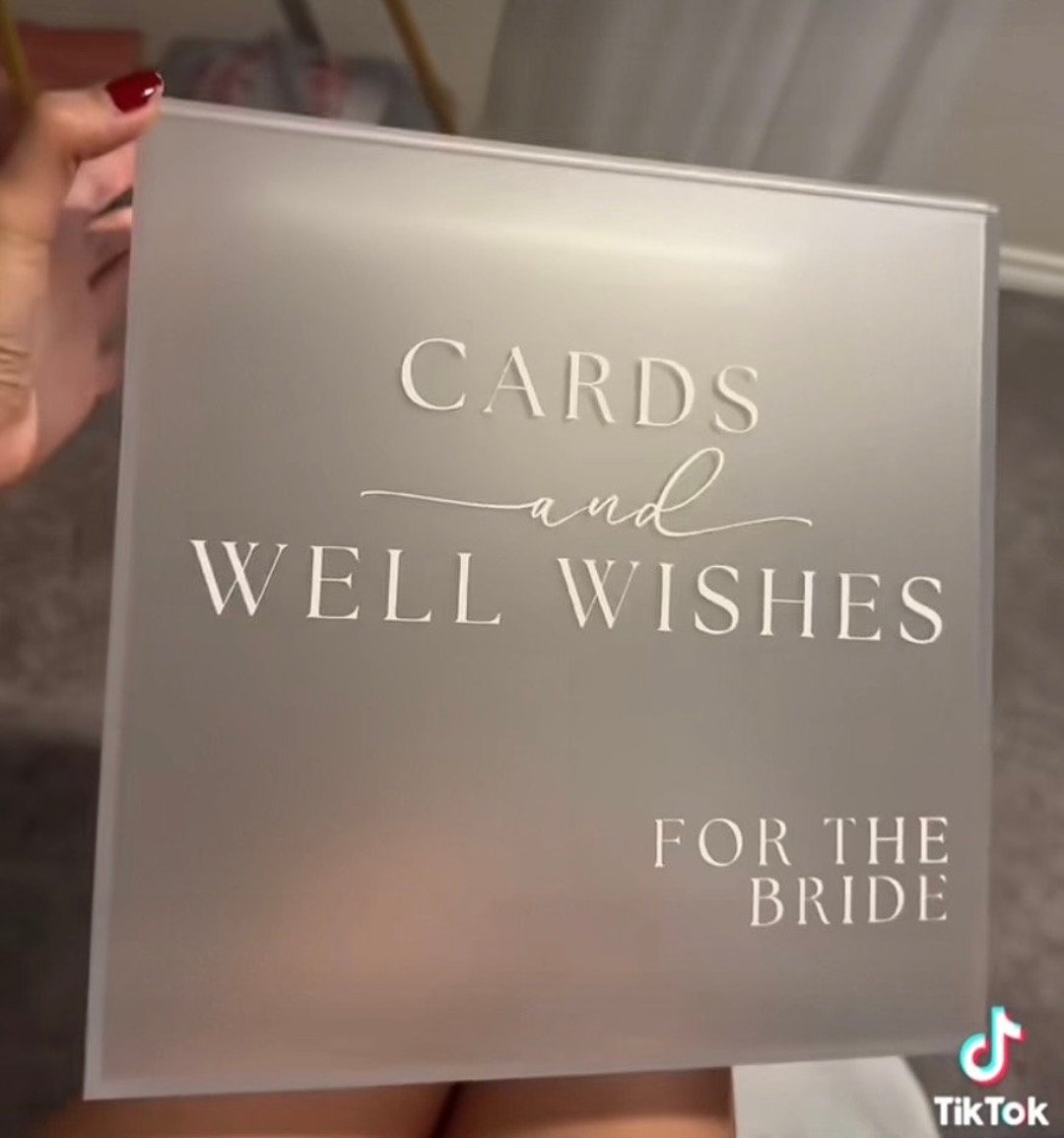 Wedding Vinyl Decal for a Card Box | Decal for a Wedding Card Box ...