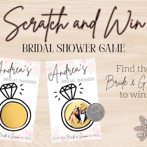 Find the Bride and Groom Scratch off Game for Bridal Shower - Etsy