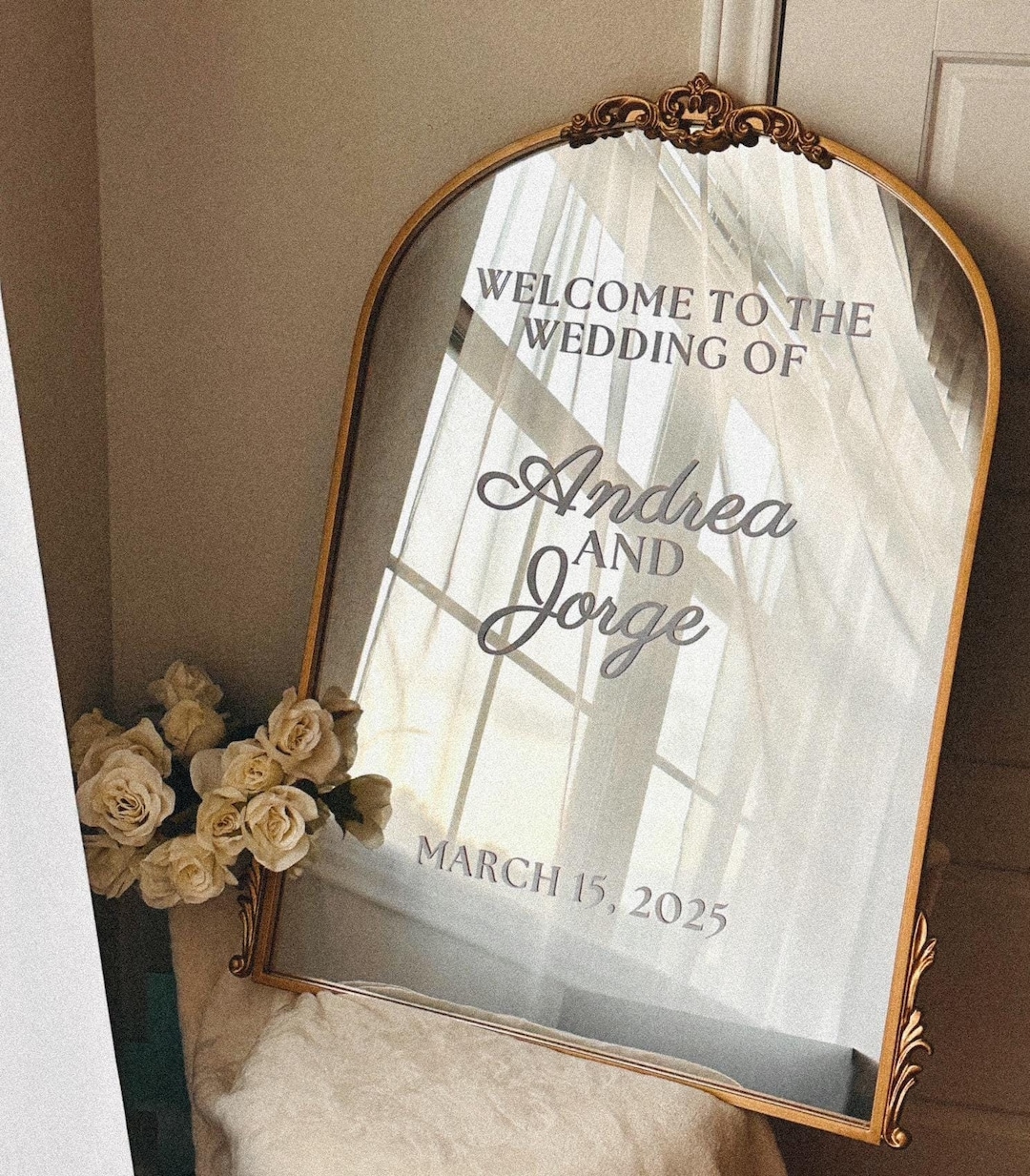 Wedding Mirror Sign | Personalized Wedding Sticker | Wedding Mirror ...