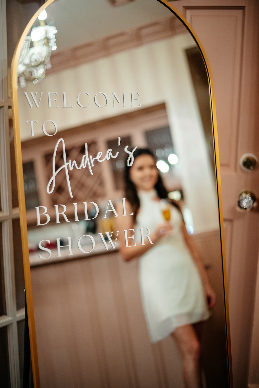 Mirror Bridal Shower Decal | Personalized Wedding Sticker, Wedding ...