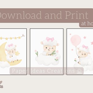 Sheep Set Nursery Decor | Wall Art Printable | Digital Prints ...