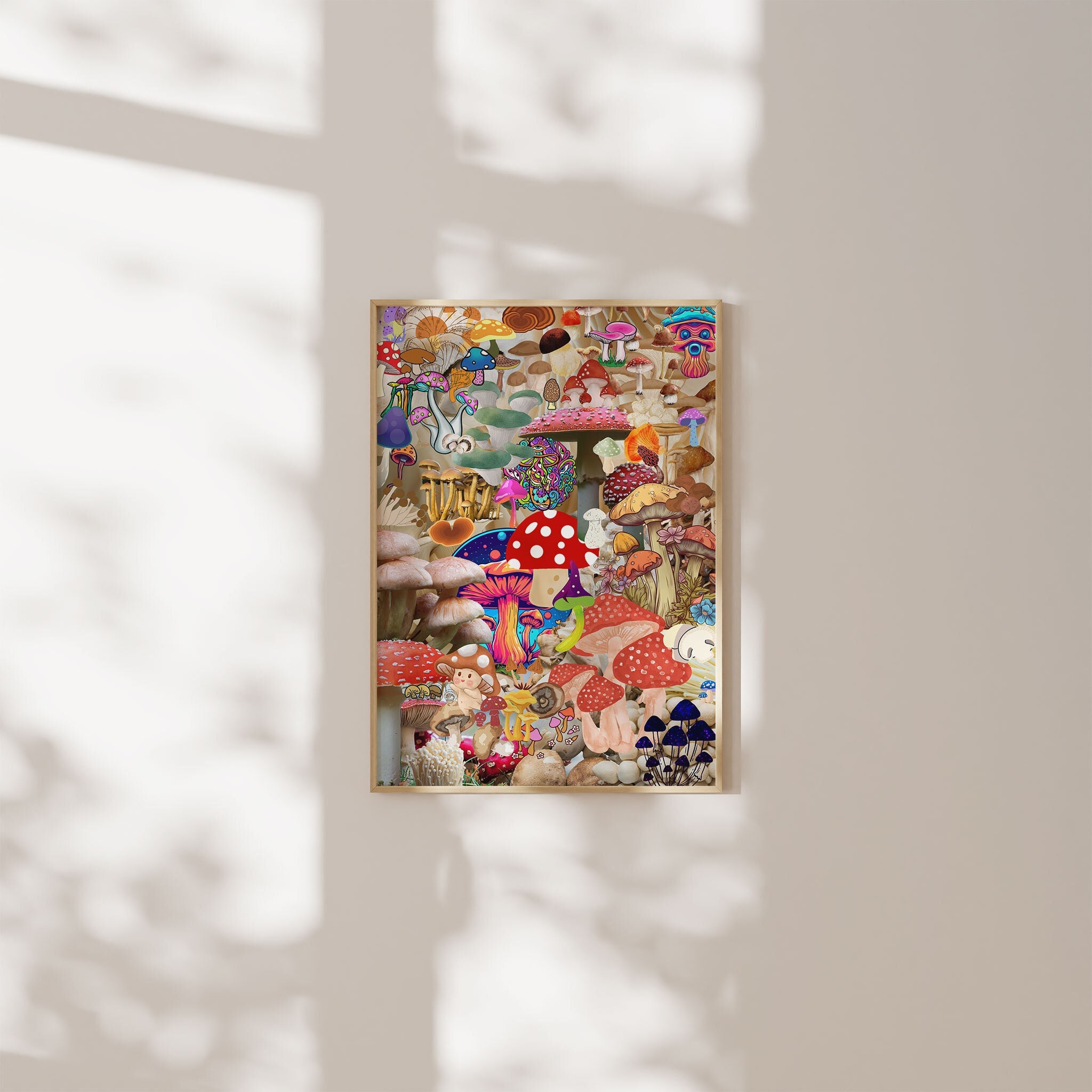 Magical Mushroom Collage | Fine Art Print | Collage Print | Giclée ...