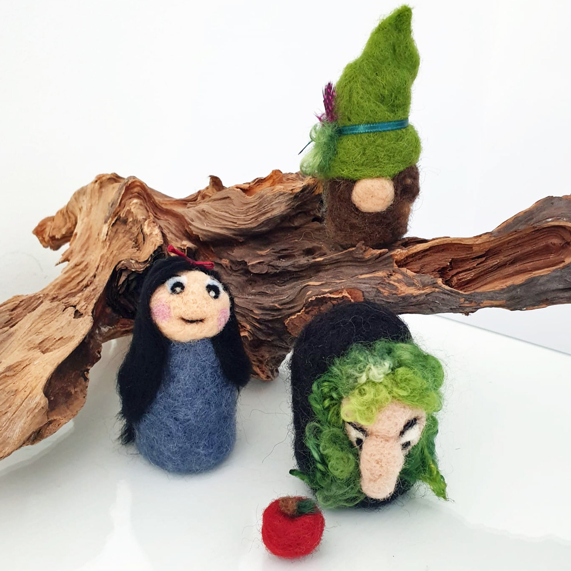 Finger Puppet Dwarf Fairy Tale Snow White Made of Felt - Etsy