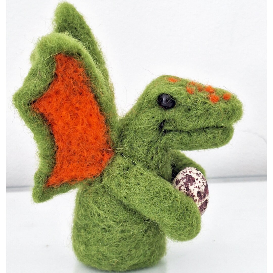 Finger Puppet, Dragon, Fairy Tale Made of Felt, Fairy Tale Dragon ...