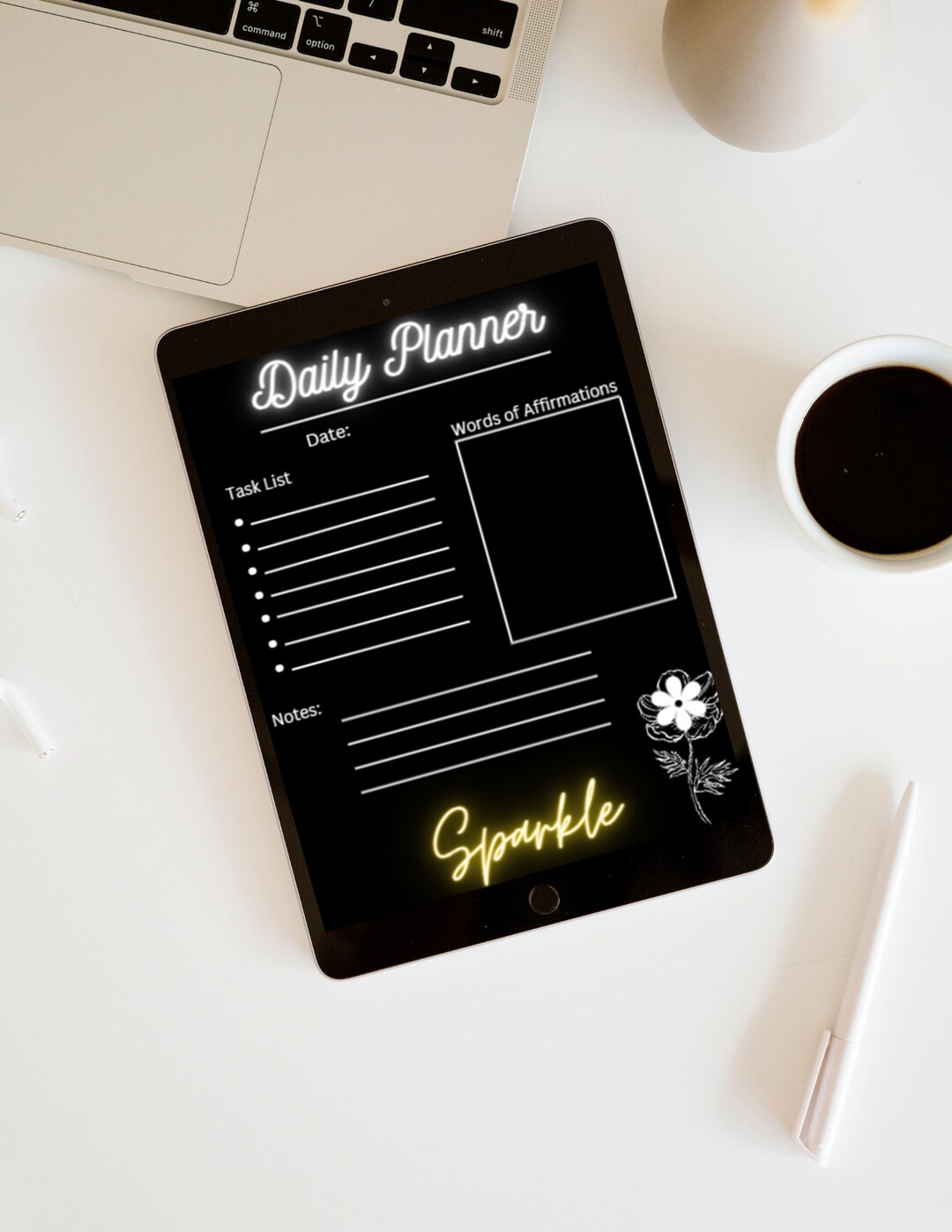 Daily Planner Task List, Words of Affirmations, & Notes for School ...