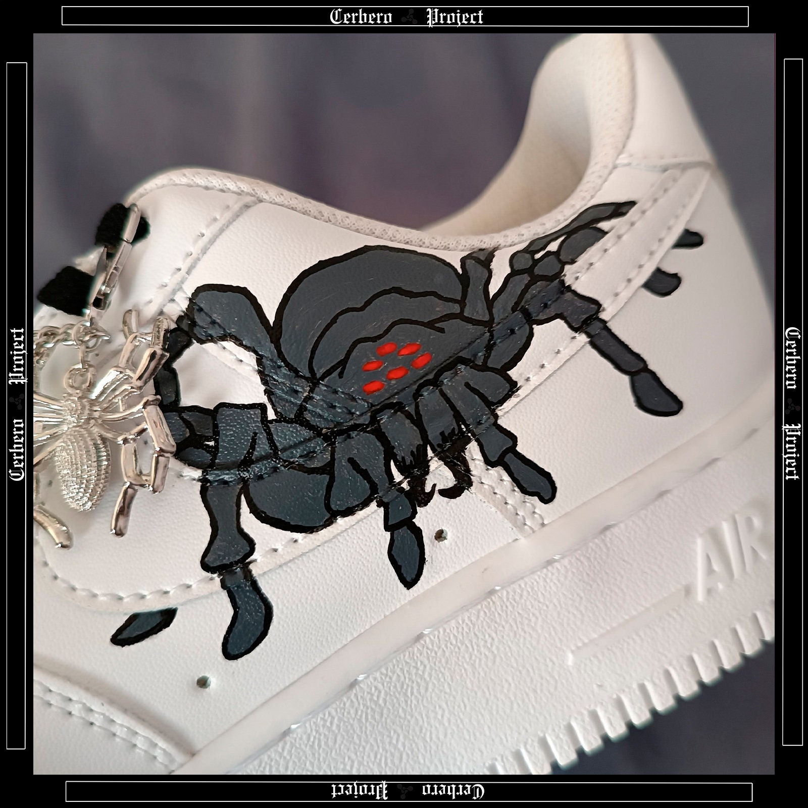 Nike Air Force 1 Tarantula/spider Custom Sneaker AF1 White - Etsy