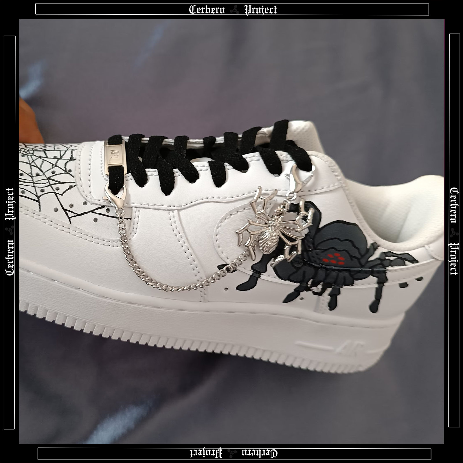 Nike Air Force 1 Tarantula/spider Custom Sneaker AF1 White - Etsy