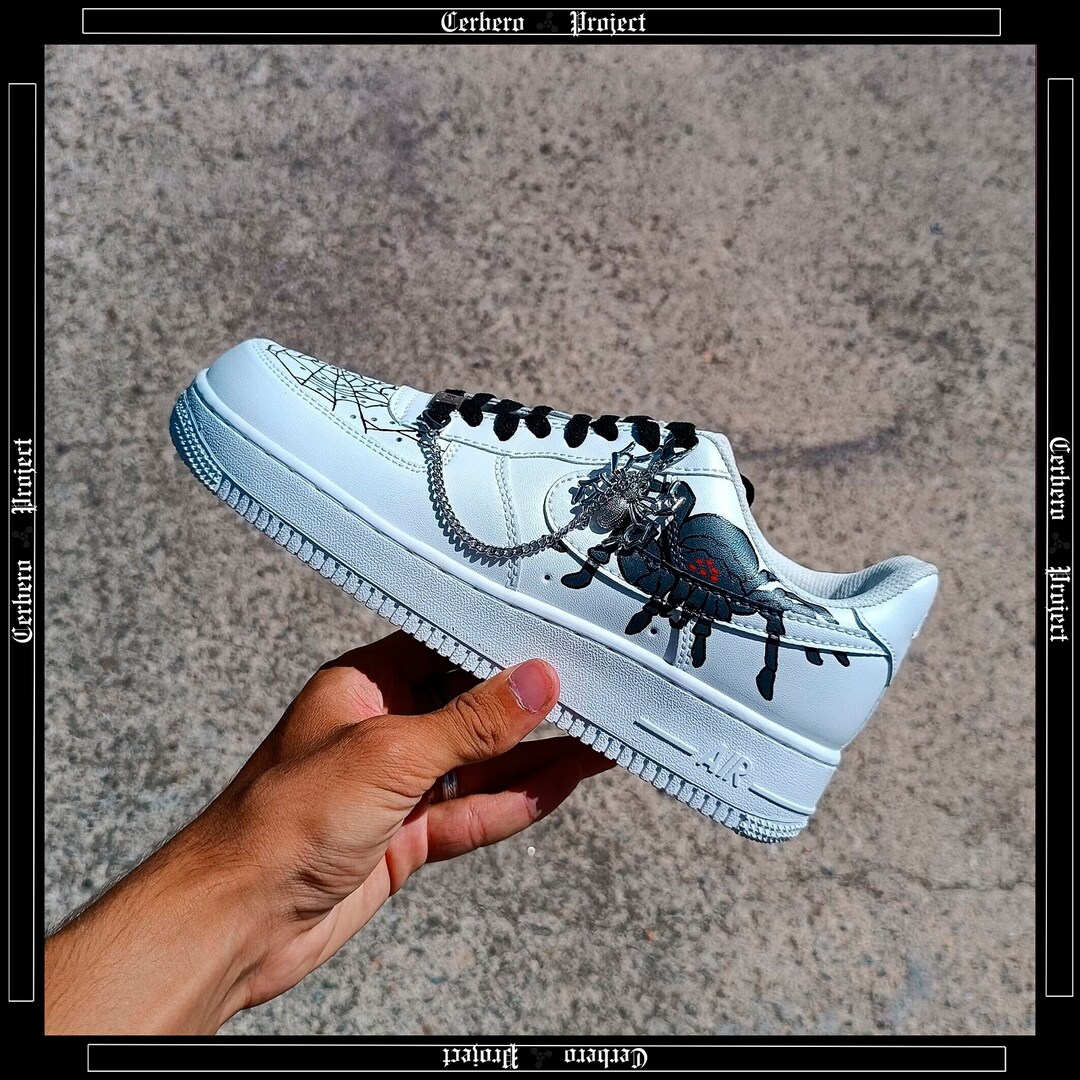 Nike Air Force 1 Tarantula/spider Custom Sneaker AF1 White - Etsy