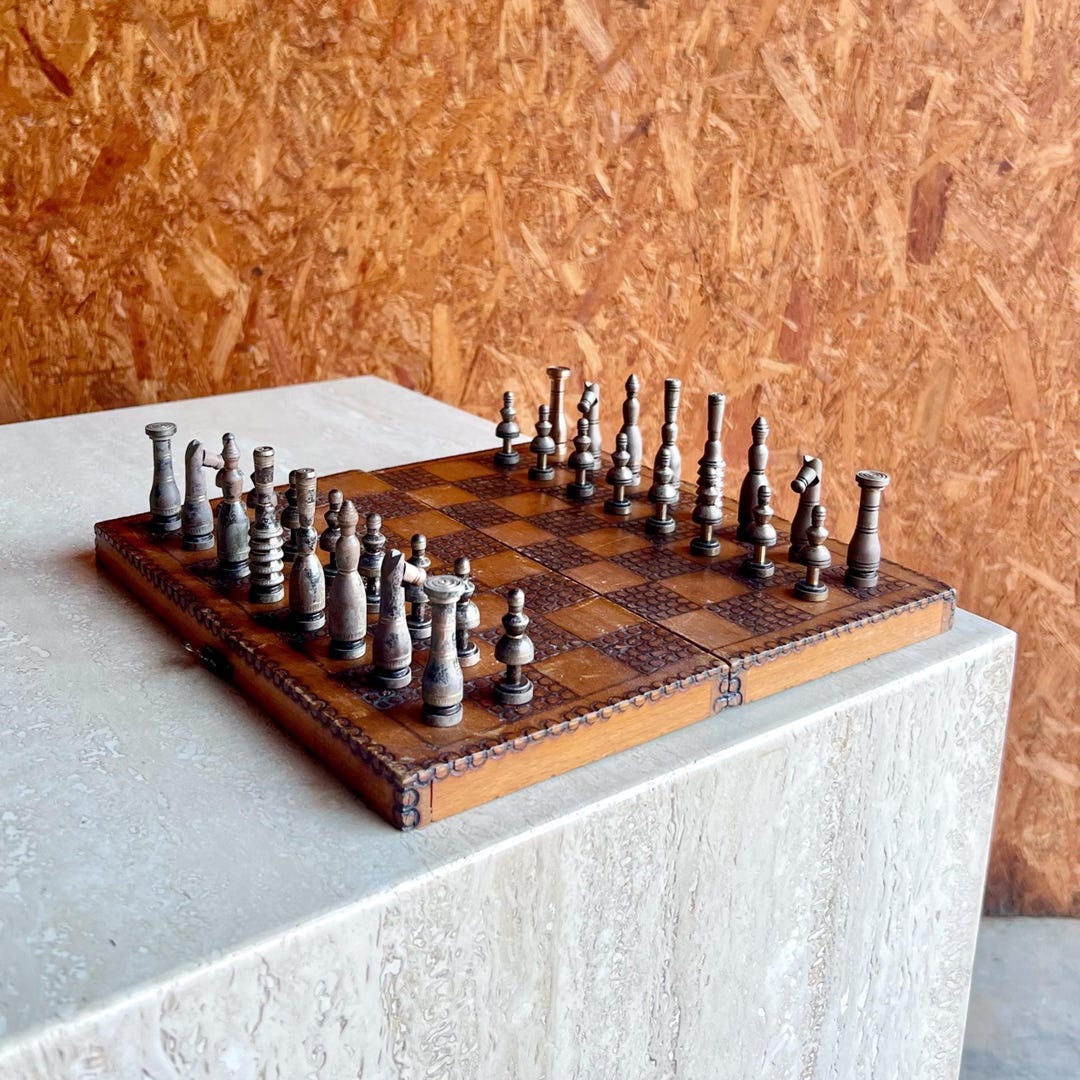 Mid-20th Century Israeli Chess Set by Hans Teppich - Etsy