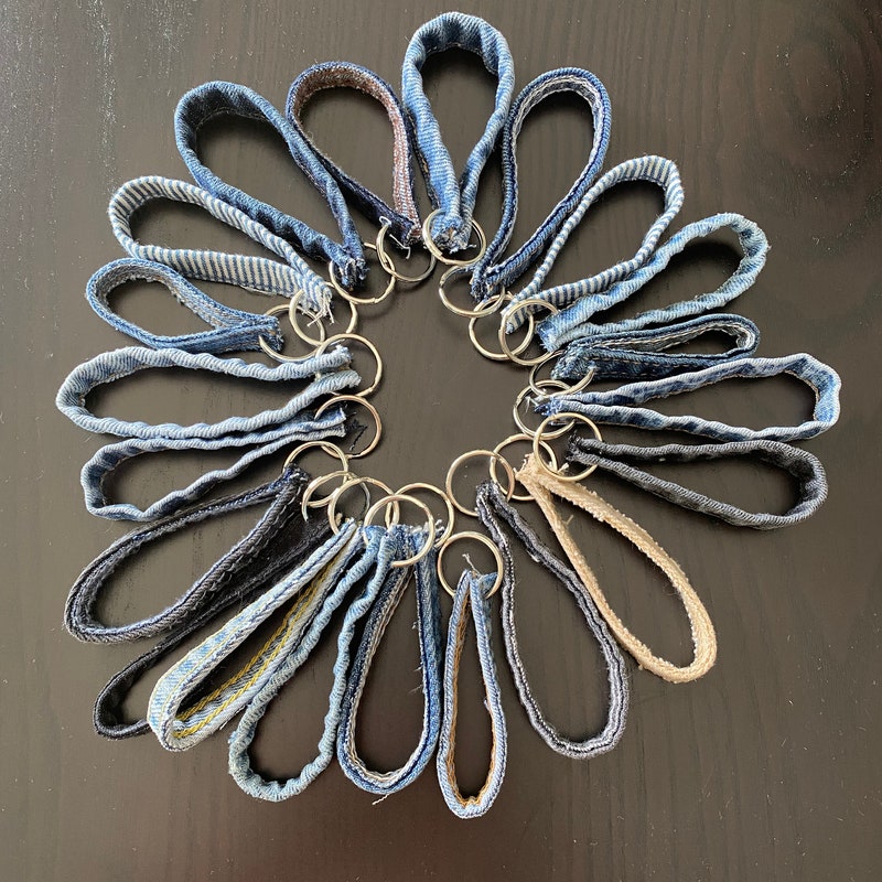 Denim Keychain - Etsy