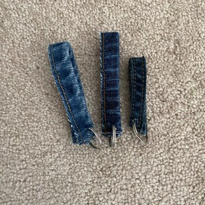 Denim Keychains Seams Various - Etsy