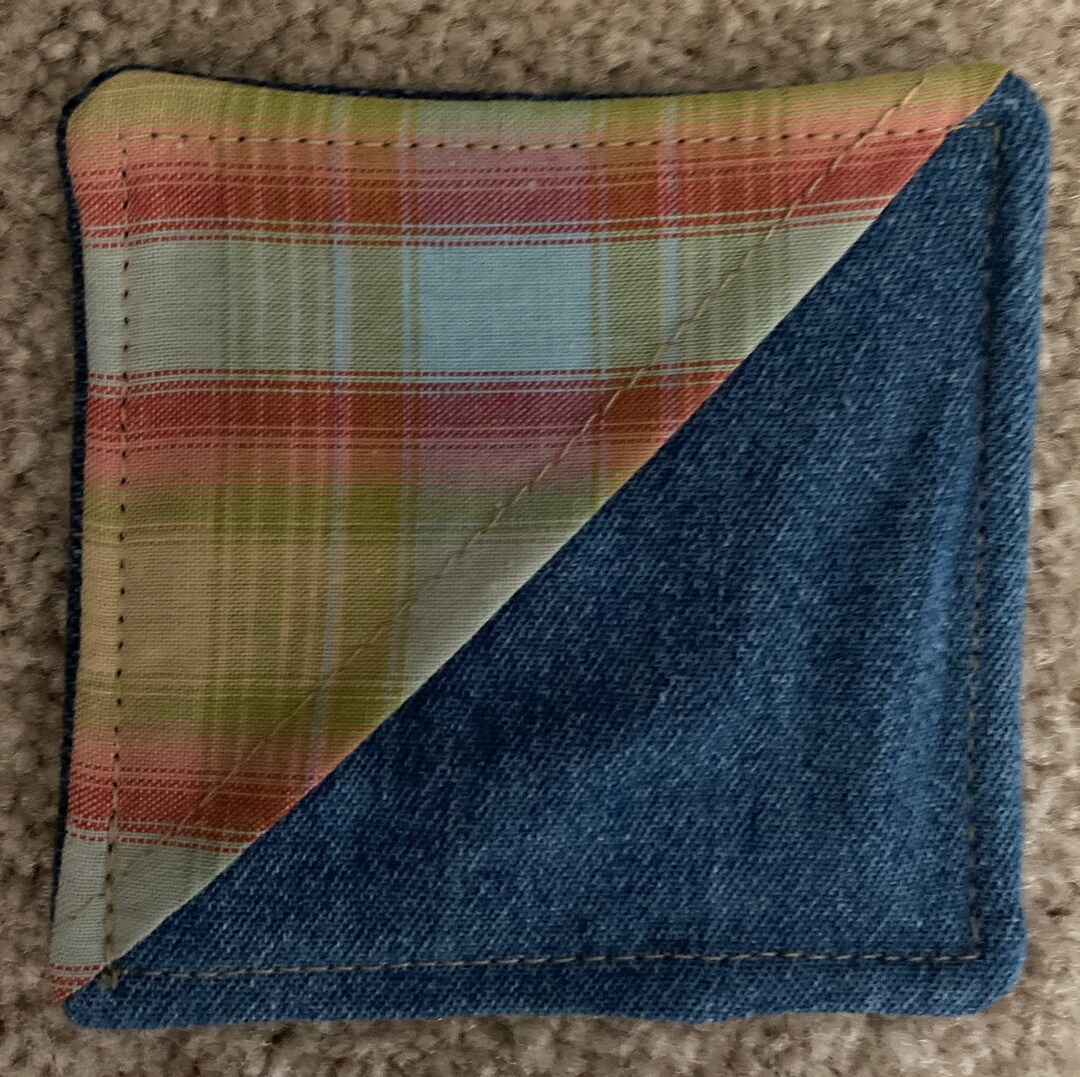 Denim Corner Bookmark | Patchwork | Various - Etsy