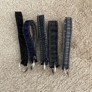 Denim Keychains Seams Various - Etsy