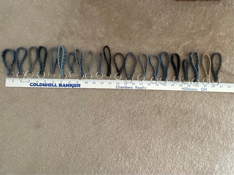 Denim Keychains Seams Various - Etsy