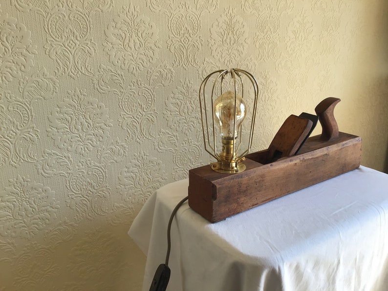 Beautiful Vintage Carpenters Plane Table (desk) Lamp . - Etsy