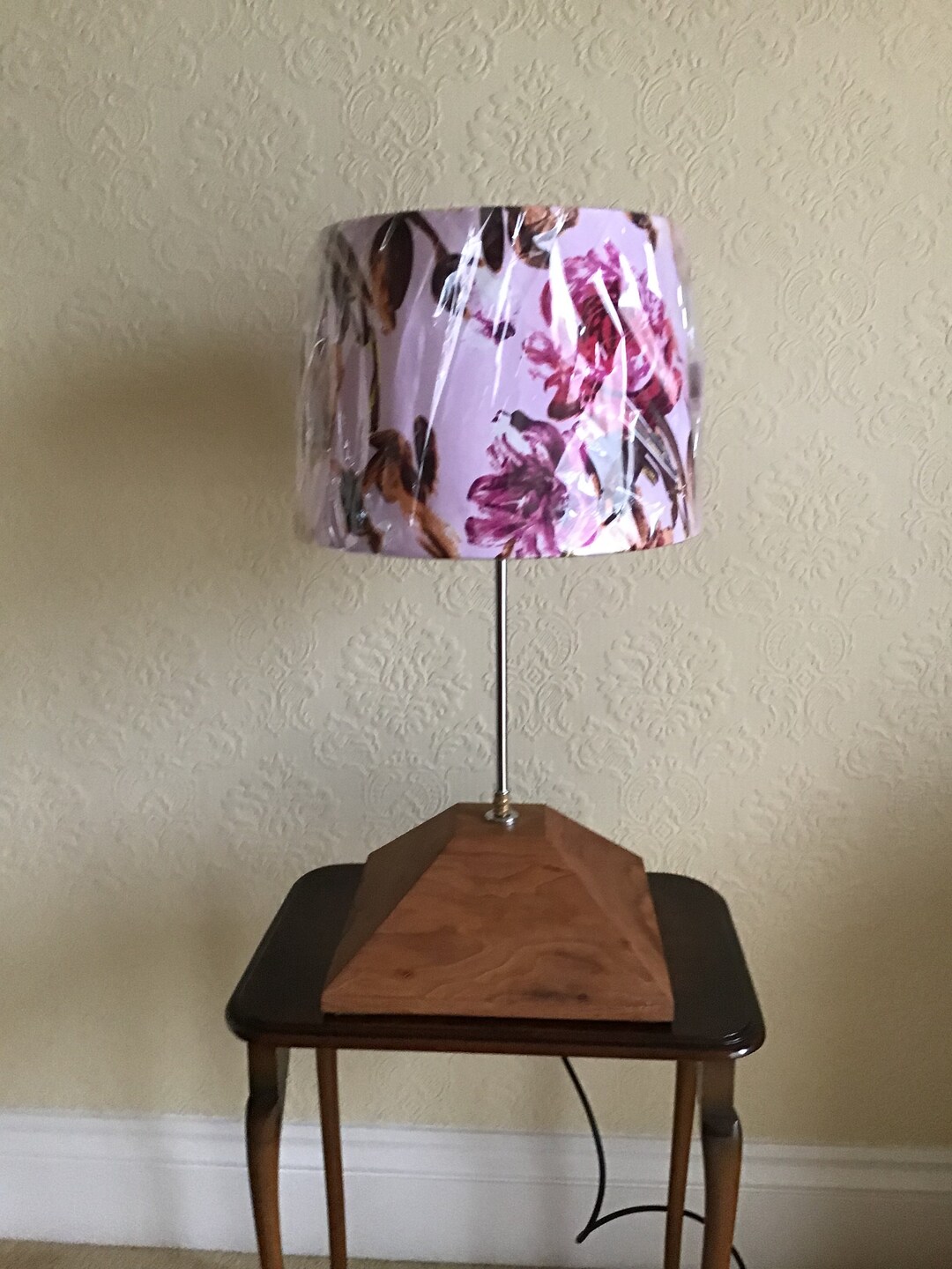 Beautiful Handmade Cherry Wood Table Lamp - Etsy