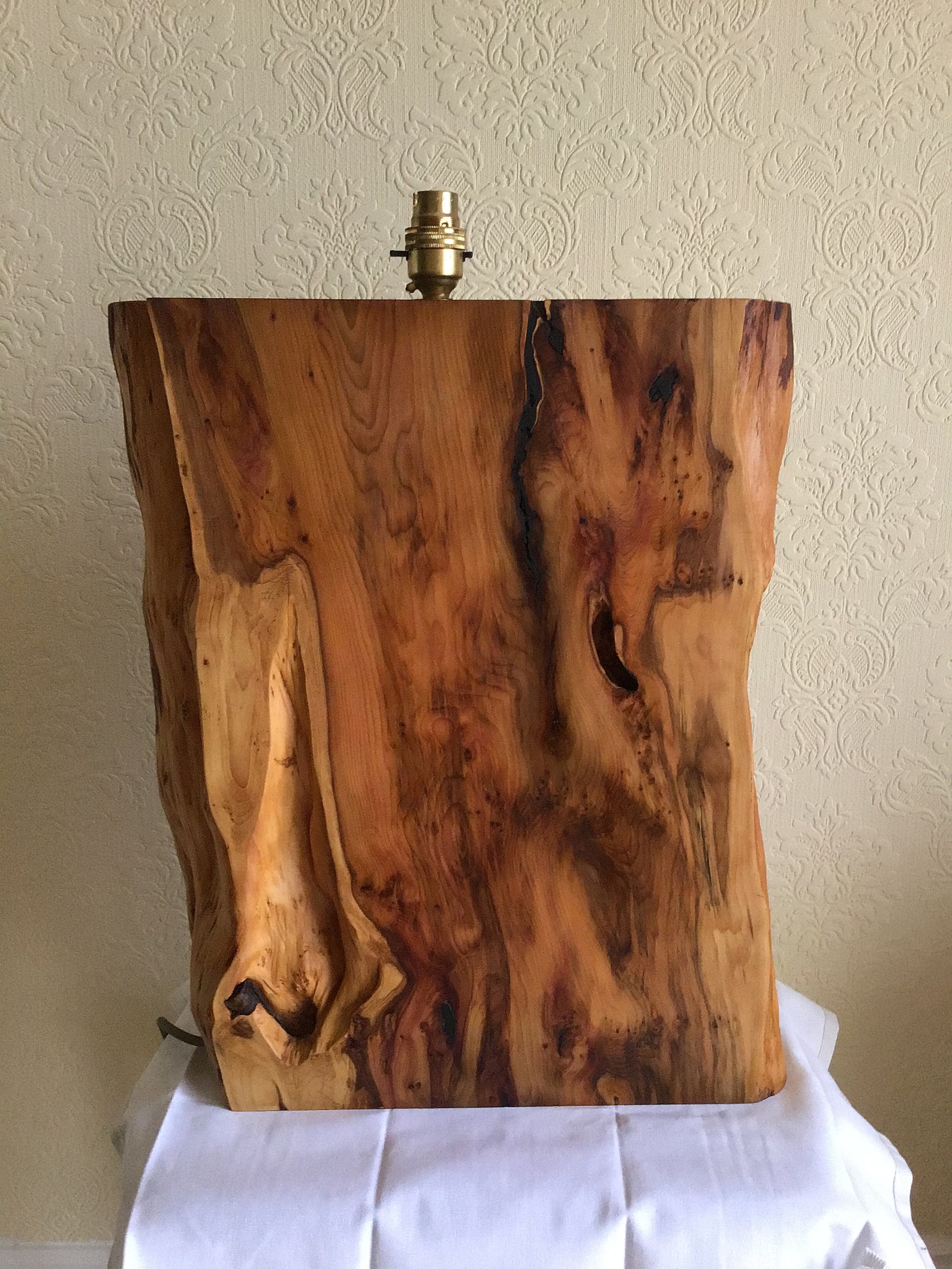 Stunning Handmade Live Edge English Yew Table Lamp - Etsy