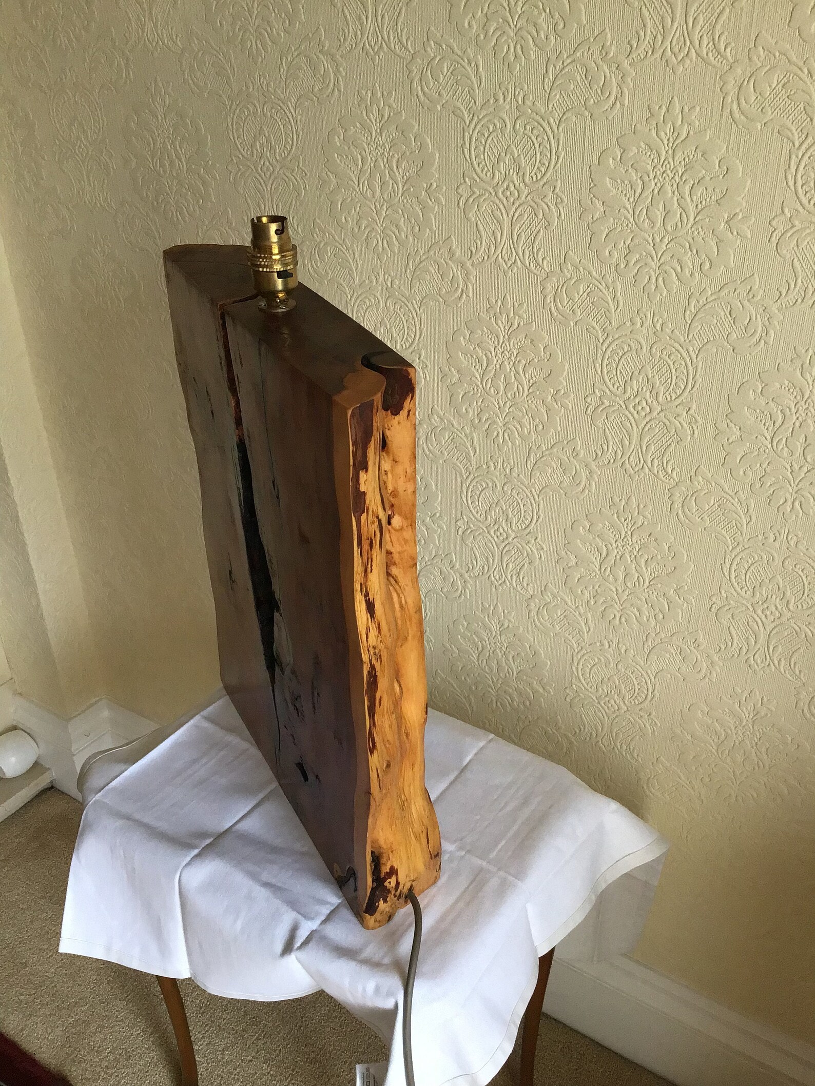 Stunning Handmade Live Edge English Yew Table Lamp - Etsy