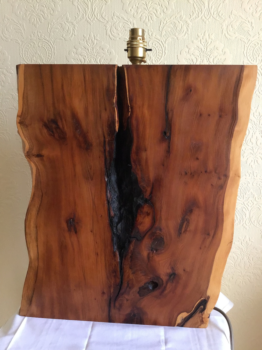 Stunning Handmade Live Edge English Yew Table Lamp - Etsy