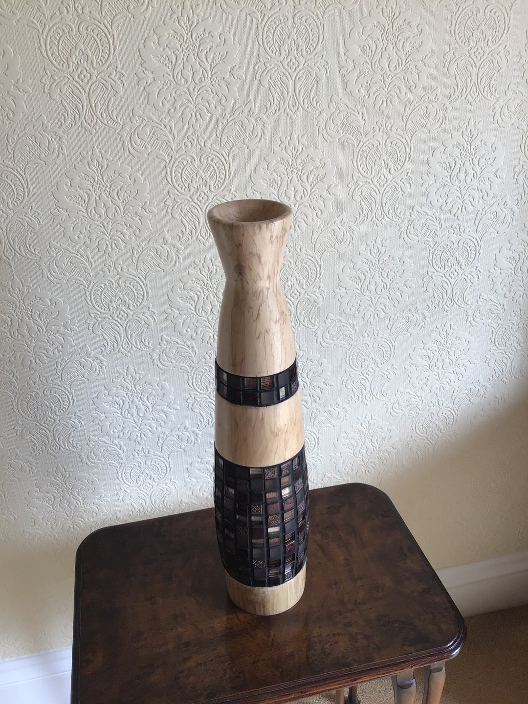 Beautiful Lightly Spalted Sycamore and Glass Mosaic Vase - Etsy