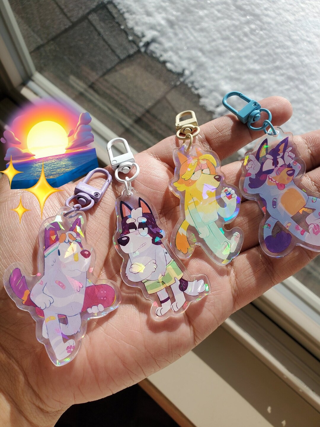 Acrylic Keychains: 80's Heeler Brothers - Etsy