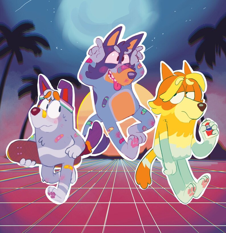 Acrylic Keychains: 80's Heeler Brothers - Etsy