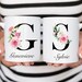 Custom Name Mug, Initial Letter Mugs, Monogram Mug, Floral Alphabet Cup ...