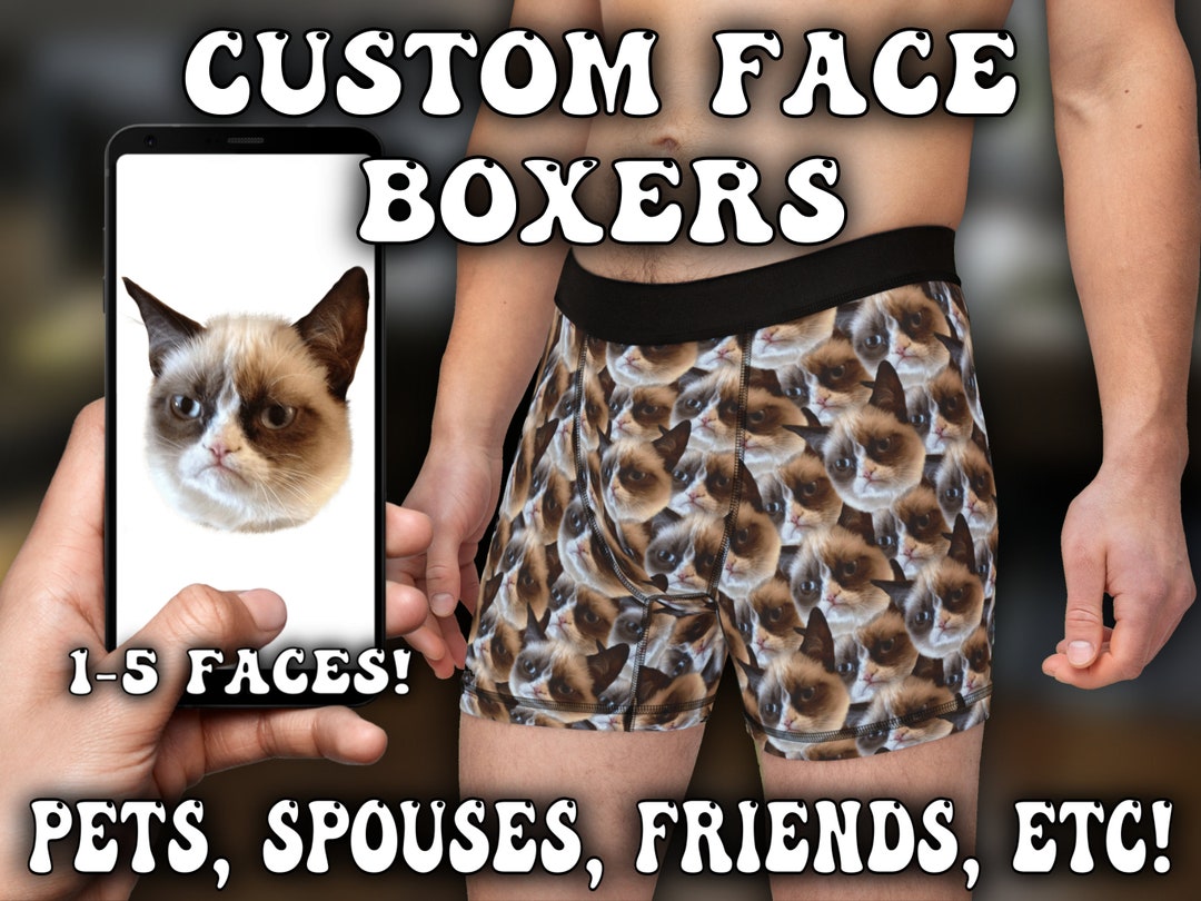 Custom Face Boxer Briefs, Custom Pet Personalized Underwear, Custom ...