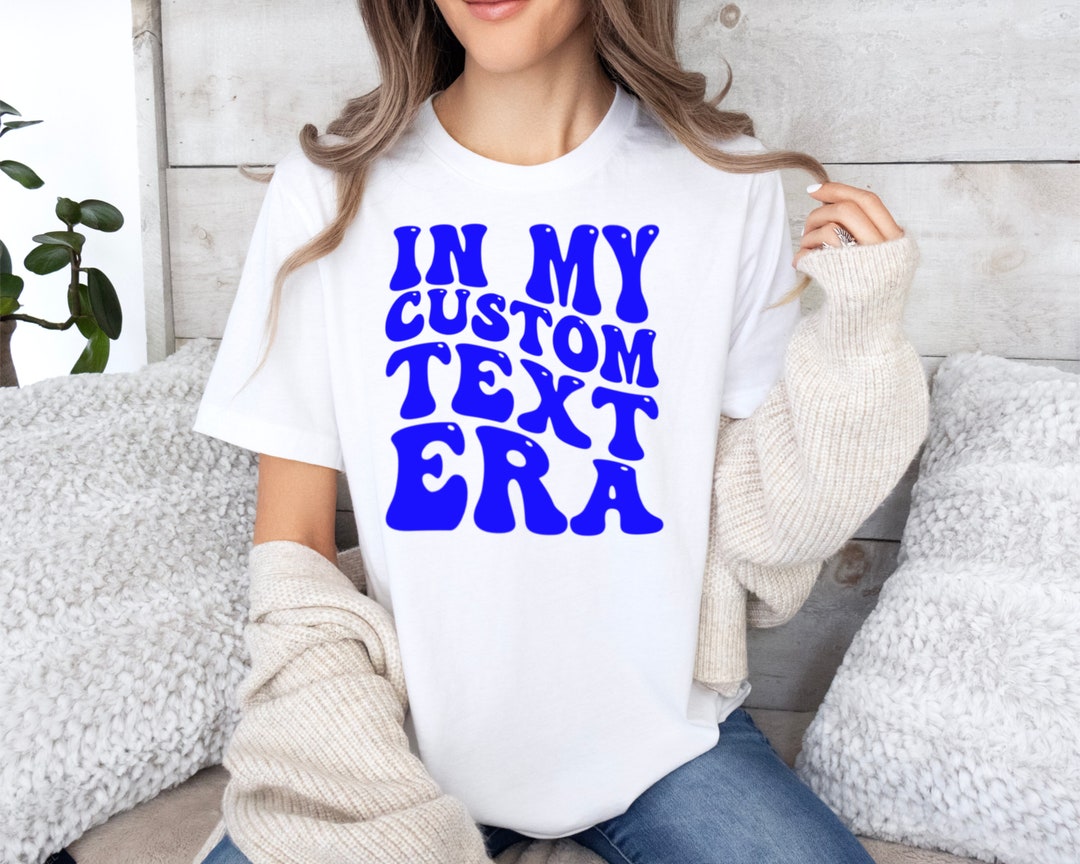 Personalized Custom Wavy Retro Text Shirt, Custom Shirt, Build Your Own ...