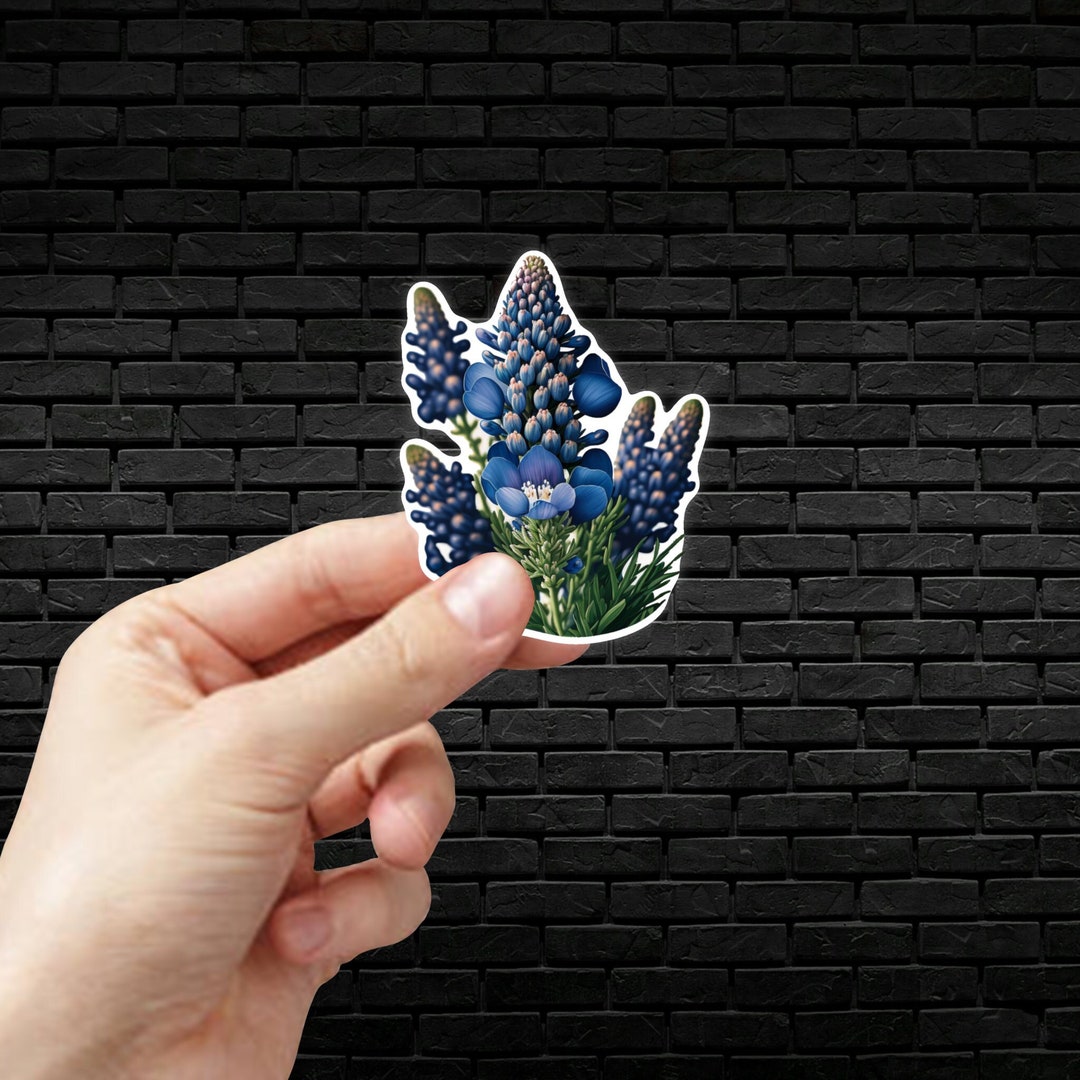 Bluebonnet 1 / Flower Sticker / Cute Sticker / Vinyl Sticker / - Etsy