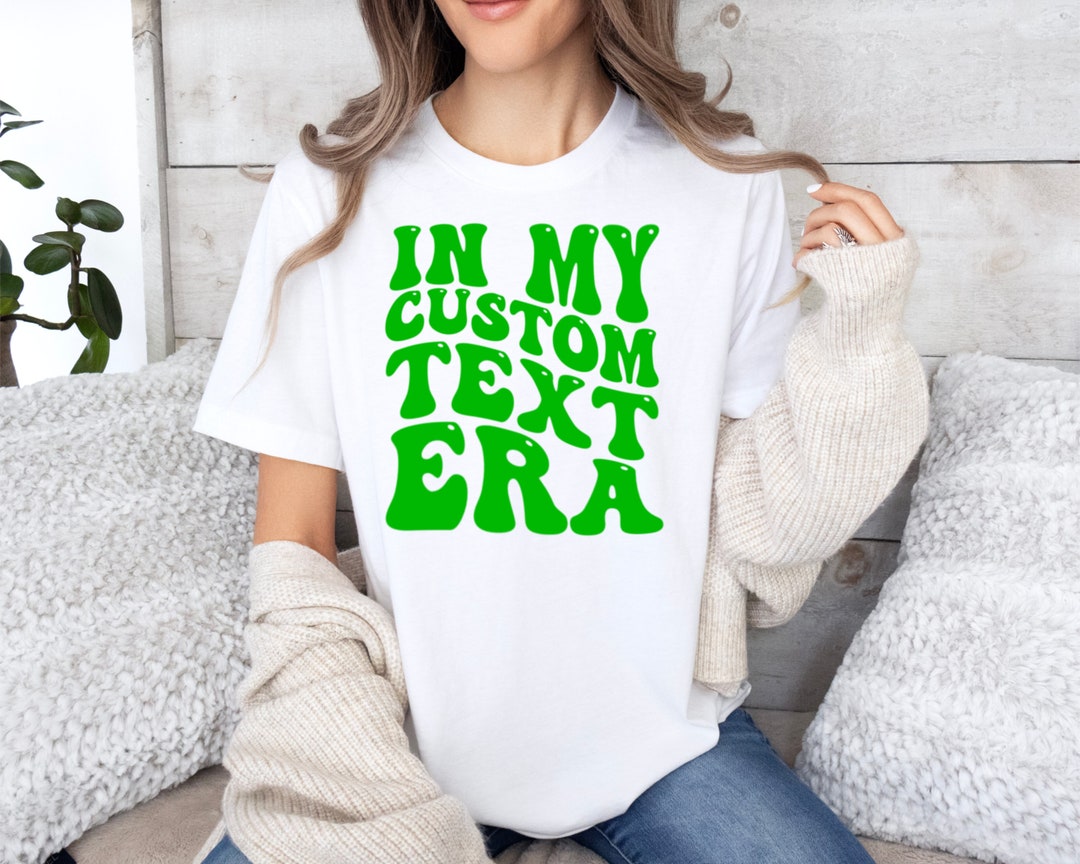 Personalized Custom Wavy Retro Text Shirt, Custom Shirt, Build Your Own ...