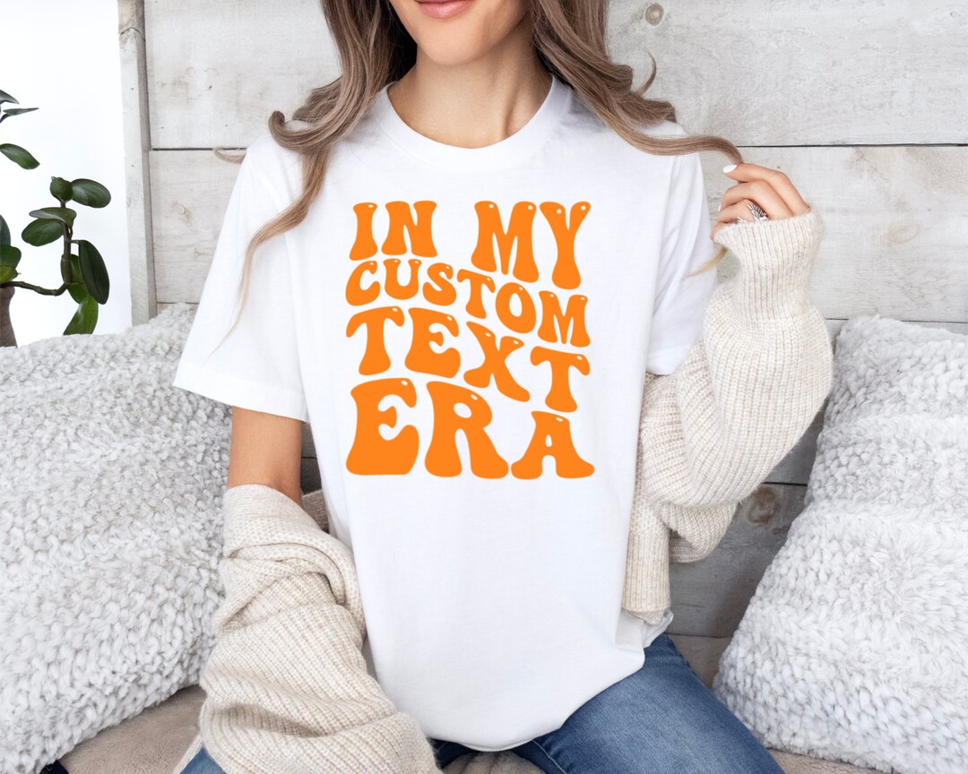 Personalized Custom Wavy Retro Text Shirt, Custom Shirt, Build Your Own Shirt, Custom Gift ...