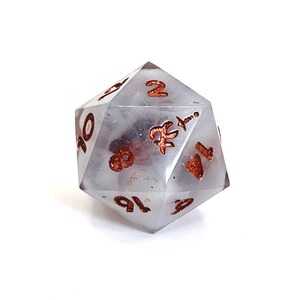 COPPER VEIN - 7 Piece Polyhedral Sharp Edge Resin Dice Set for Tabletop ...