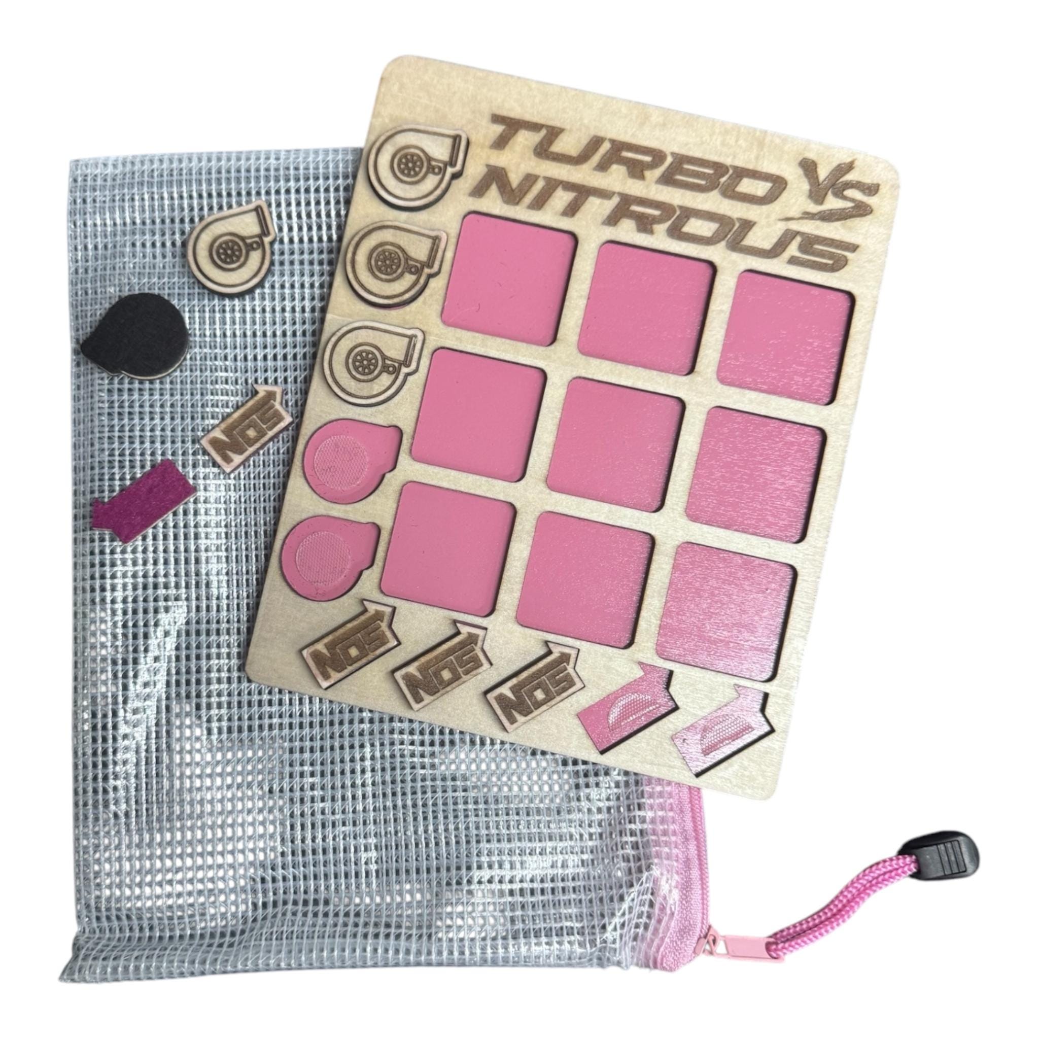 Turbo Vs Nitrous Tic Tac Toe | Handmade Wood Game | Travel Bag Included ...