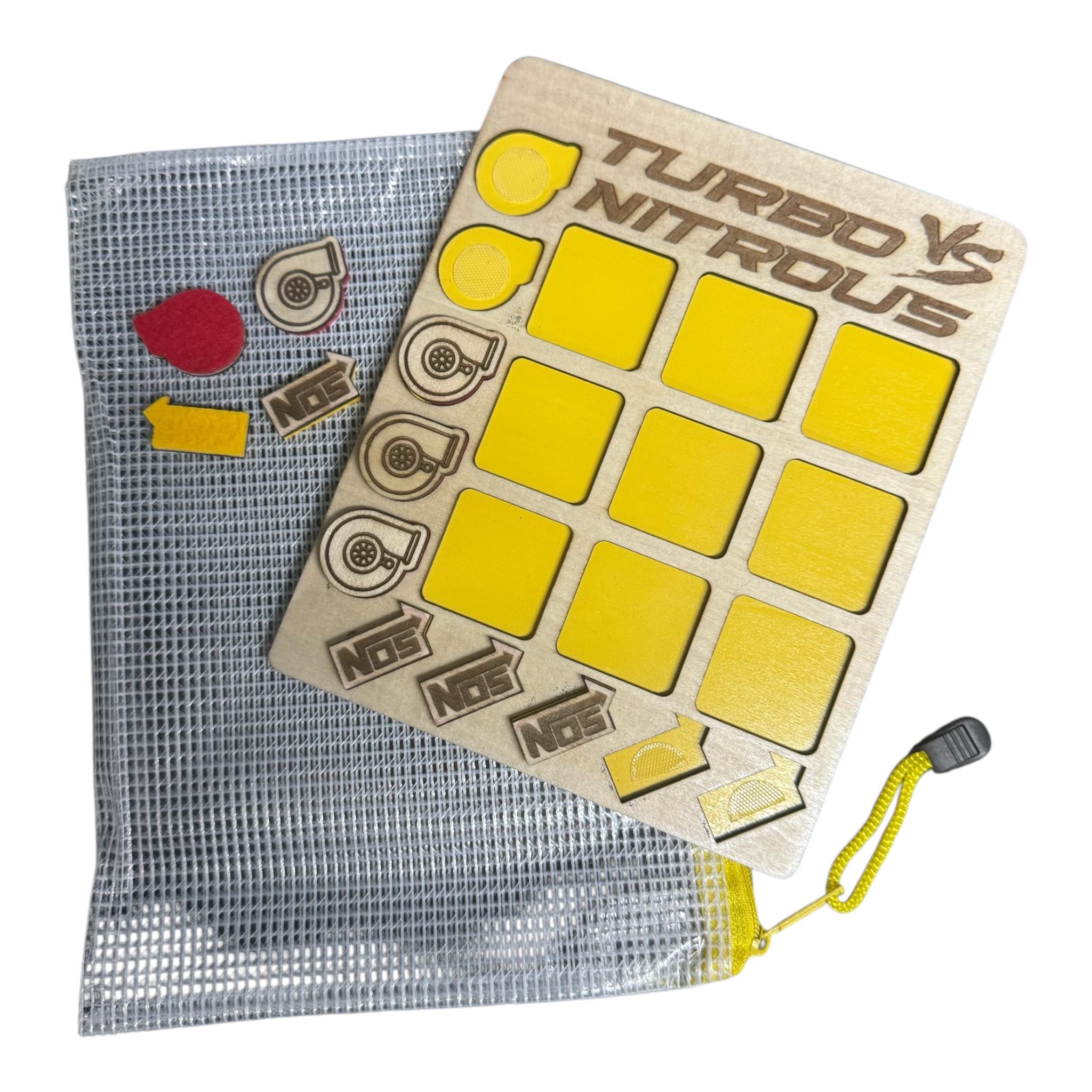 Turbo Vs Nitrous Tic Tac Toe | Handmade Wood Game | Travel Bag Included ...