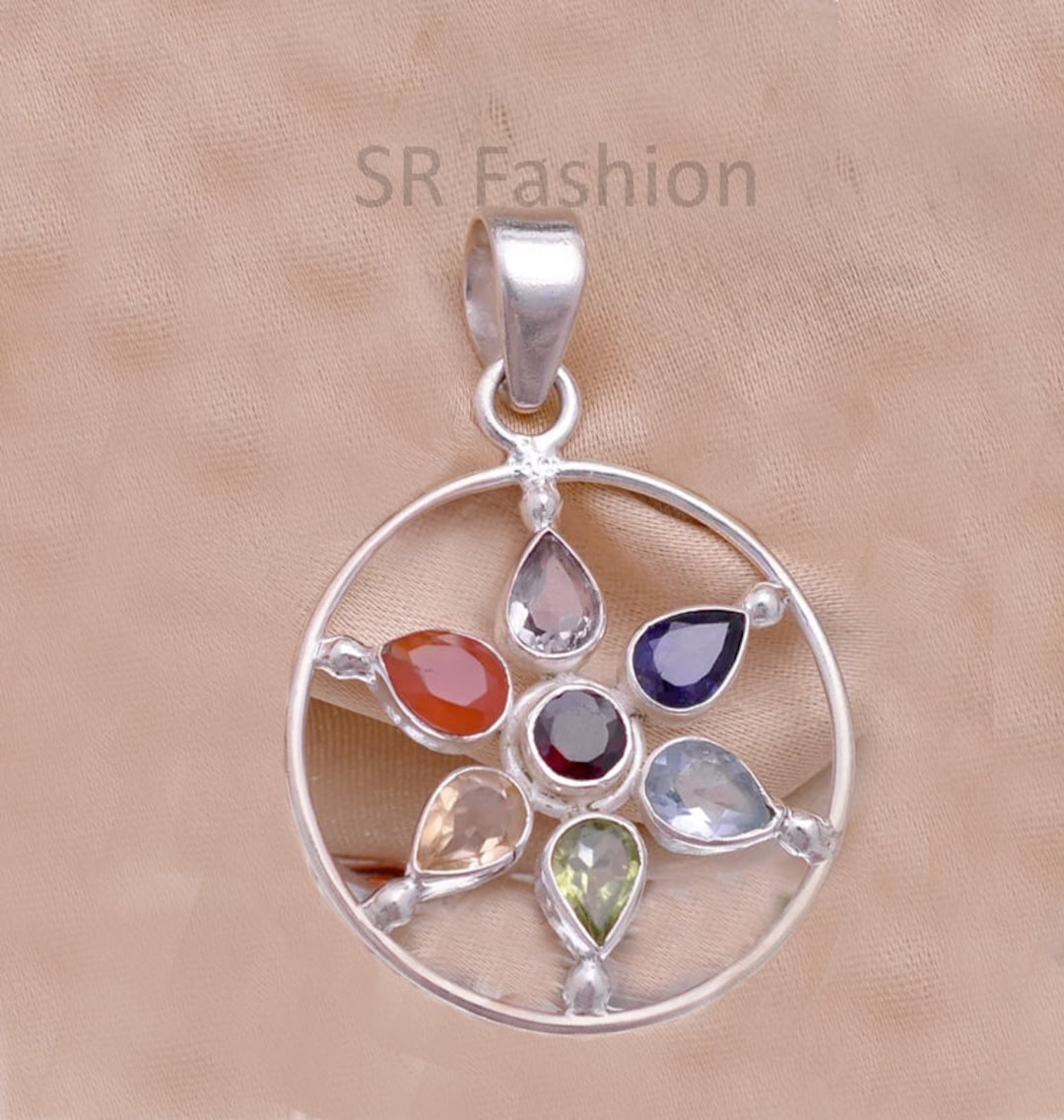 7 Chakra Handmade Pendant Multi Stone Pendant 7 Chakra Stone Healing ...