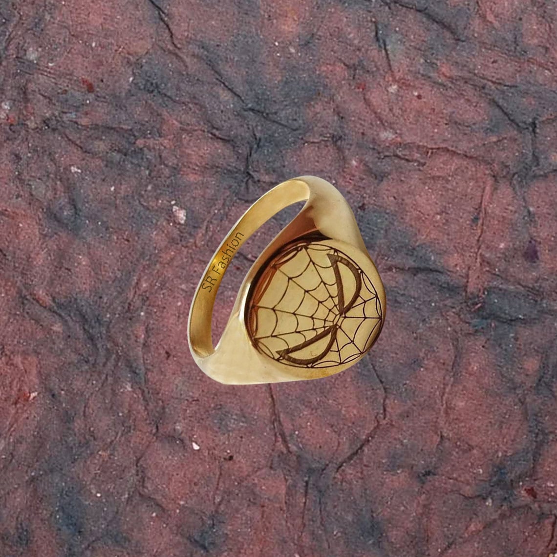 Spiderman Engraving Band Ring Spiderman Ring Spiderman - Etsy