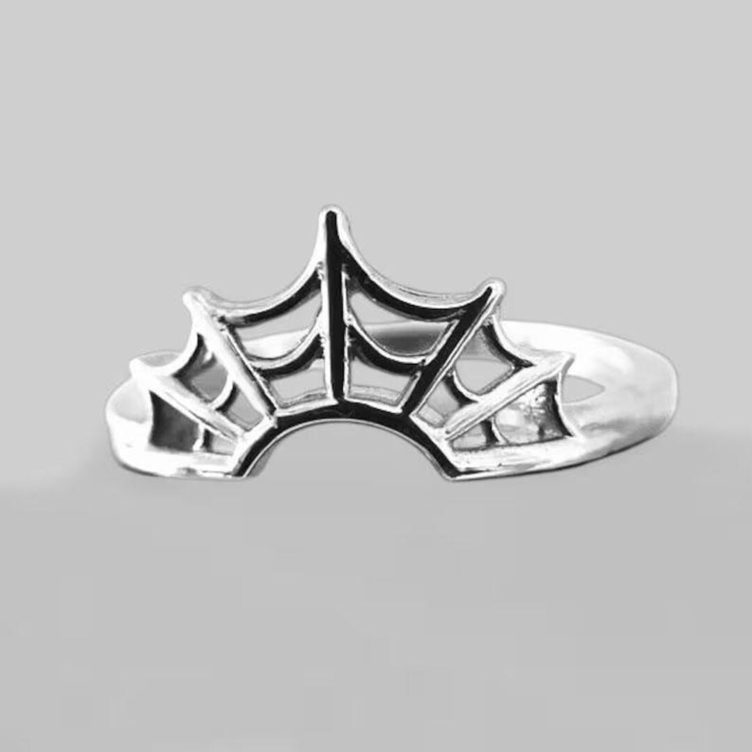 Arched Web Ring, Spider Web Ring, Dainty Ring, Minimalist Ring, Spider ...