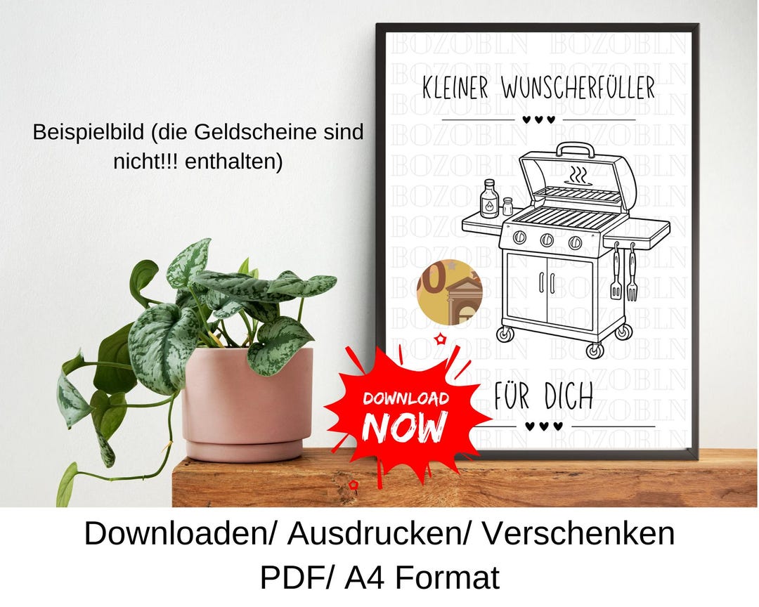 Grill Voucher, Gas Grill, Birthday Gift Idea, Cash Gift, Last-minute ...