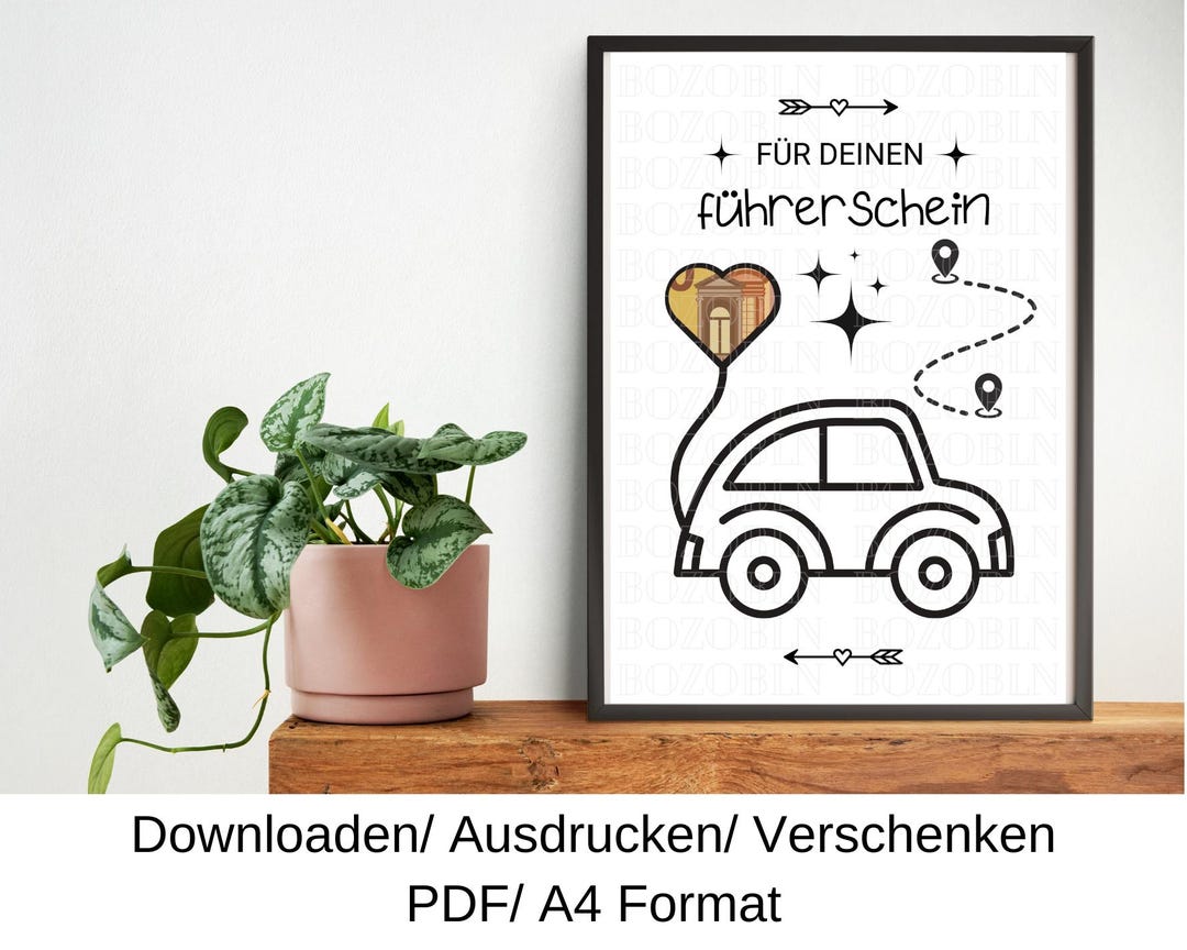 Driver's License Voucher, Birthday Gift Idea, Cash Gift, Last-minute ...